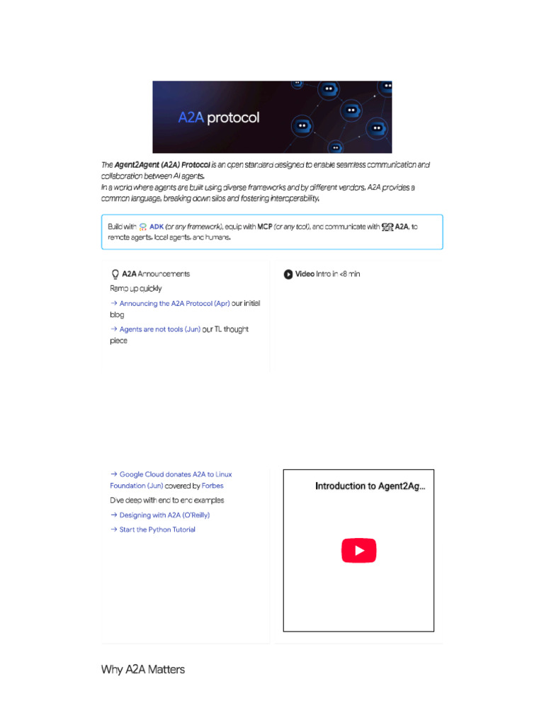 Agent2Agent (A2A) Protocol | PDF