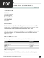 Aisi 1010 Carbon Steel (Uns g10100) | PDF | Annealing (Metallurgy) | Steel