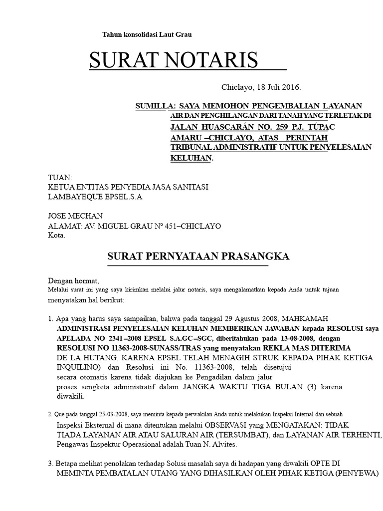 Surat Notaris | PDF
