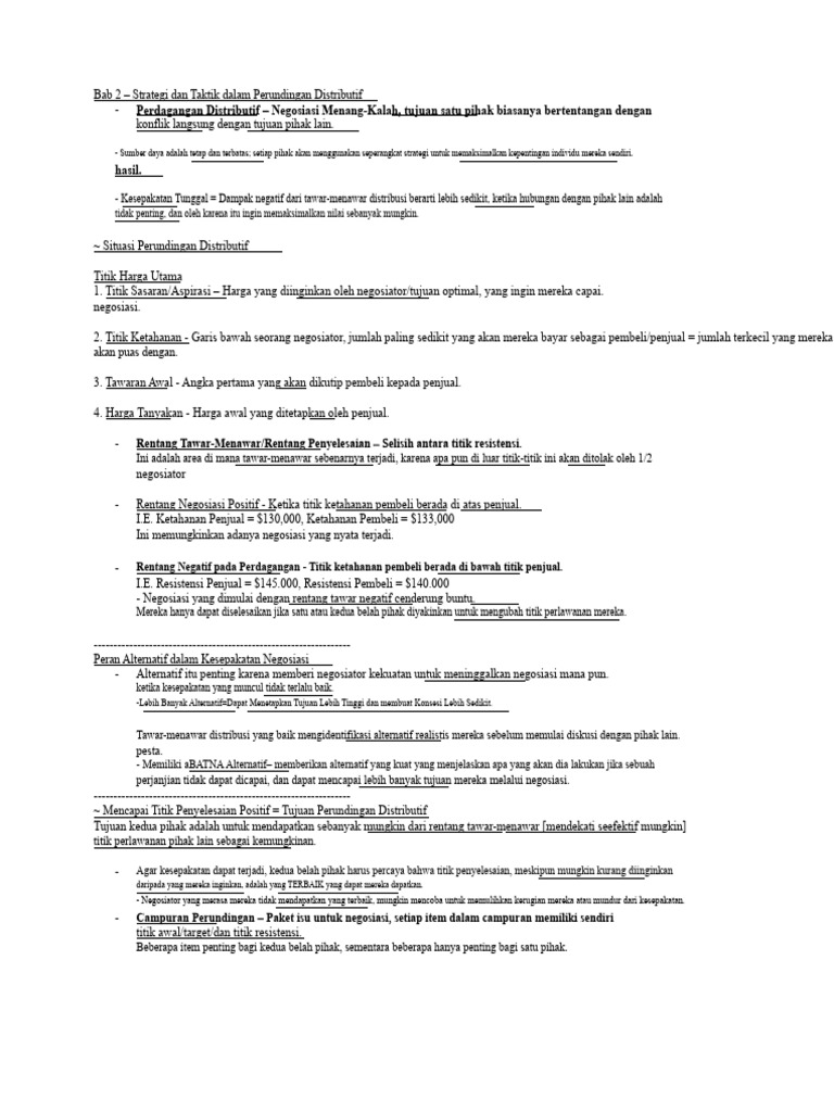 Bab 2 - Strategi Dan Taktik Perundingan Distribusi | PDF