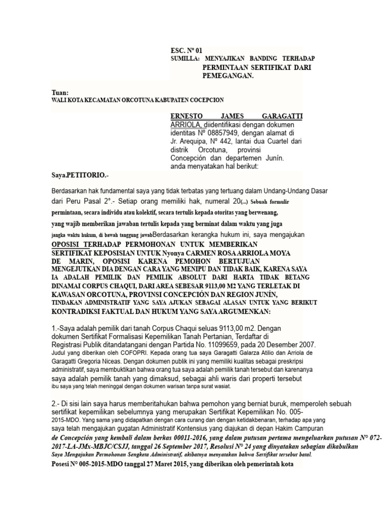 Ditulis Walikota Orcotuna Oposisi | PDF