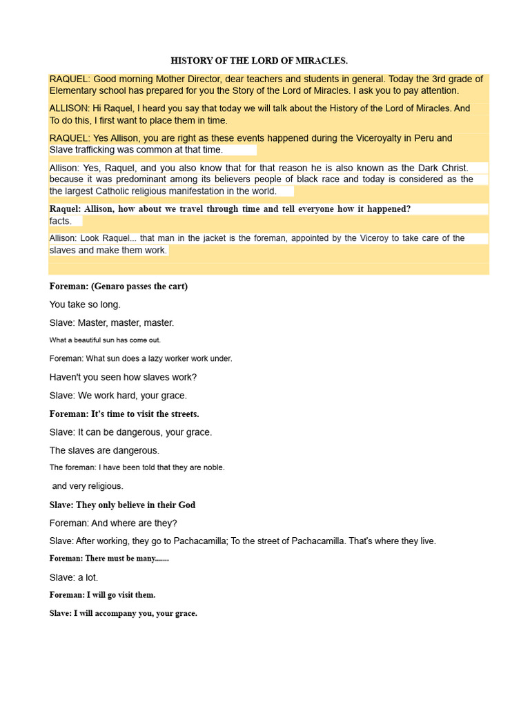 History of The Lord of Miracles | PDF | Miracle | Jesus
