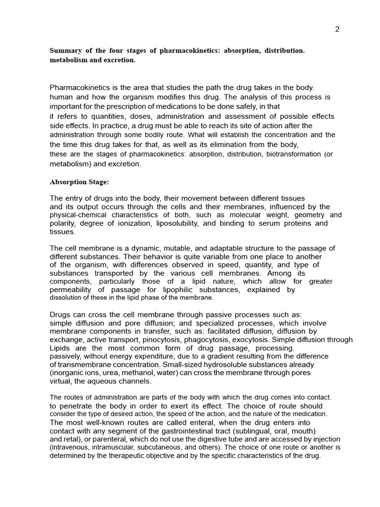 Pharmacokinetics - Absorption, Distribution, Biotransformation, and ...
