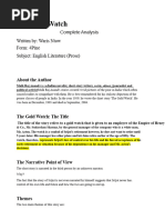Control and Disappointment in "The Gold Watch" | PDF