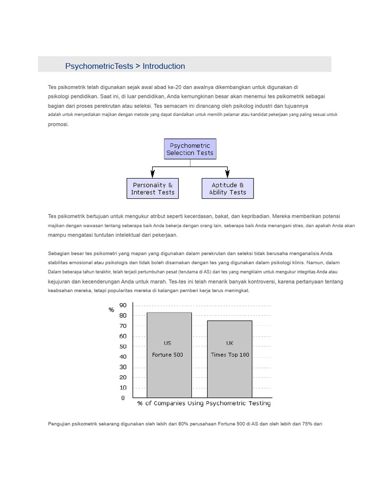 Tes Psikometri | PDF