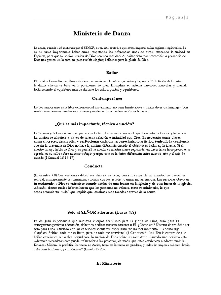 Manual para Ministerio de Danza | PDF | Bailes | Jesús