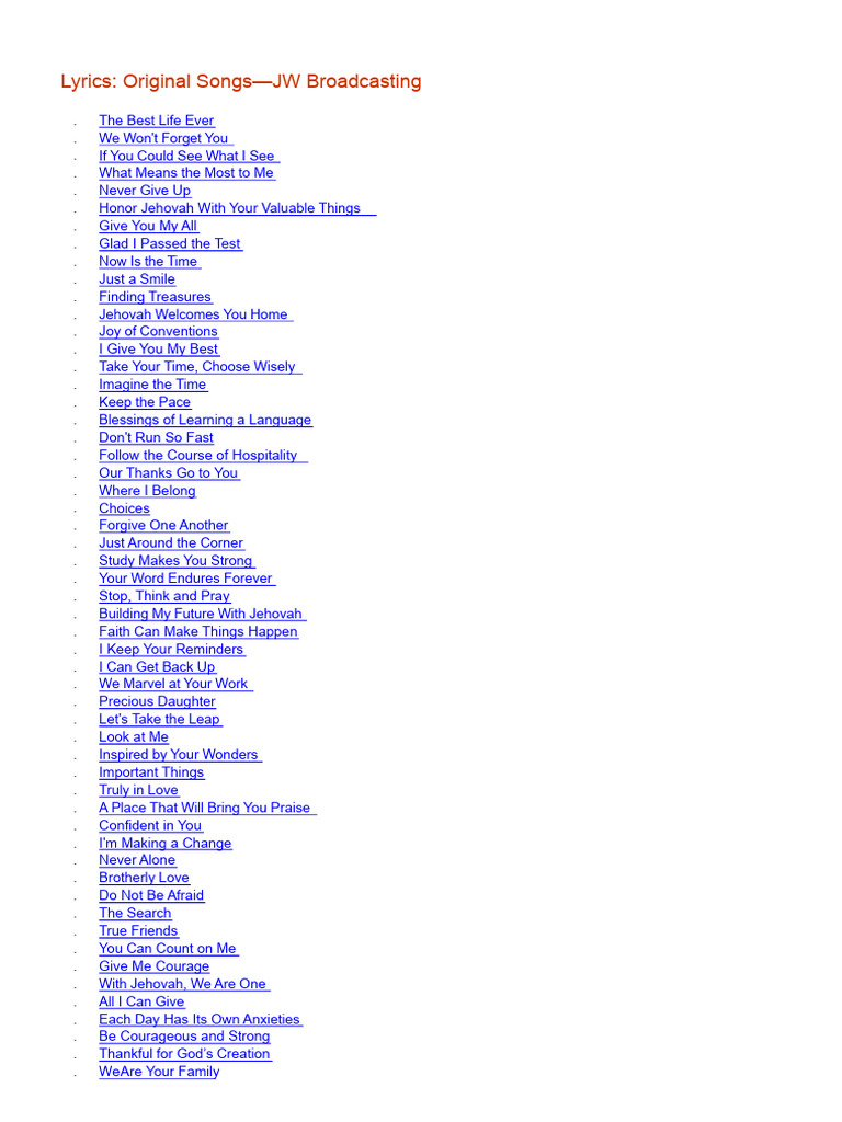 Original Songs Lyrics 201909 Pdf Song Structure Love