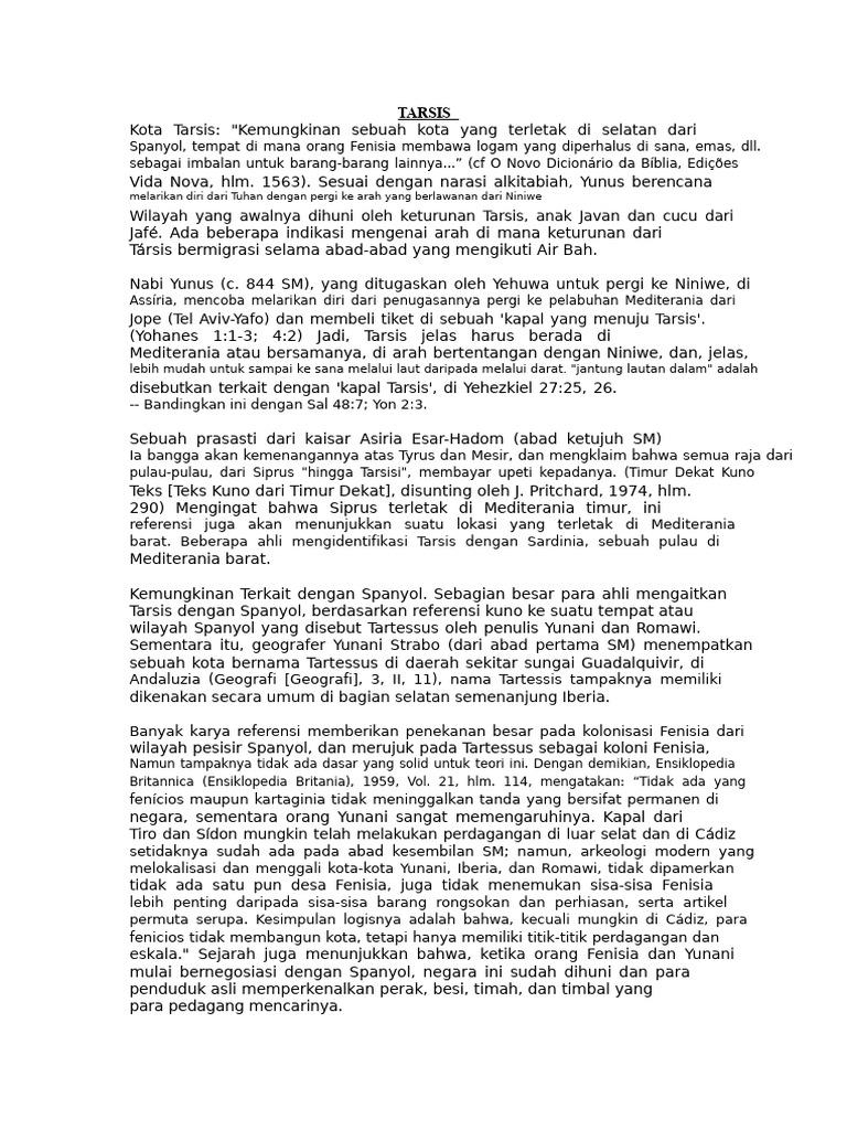Kota Tarsis | PDF