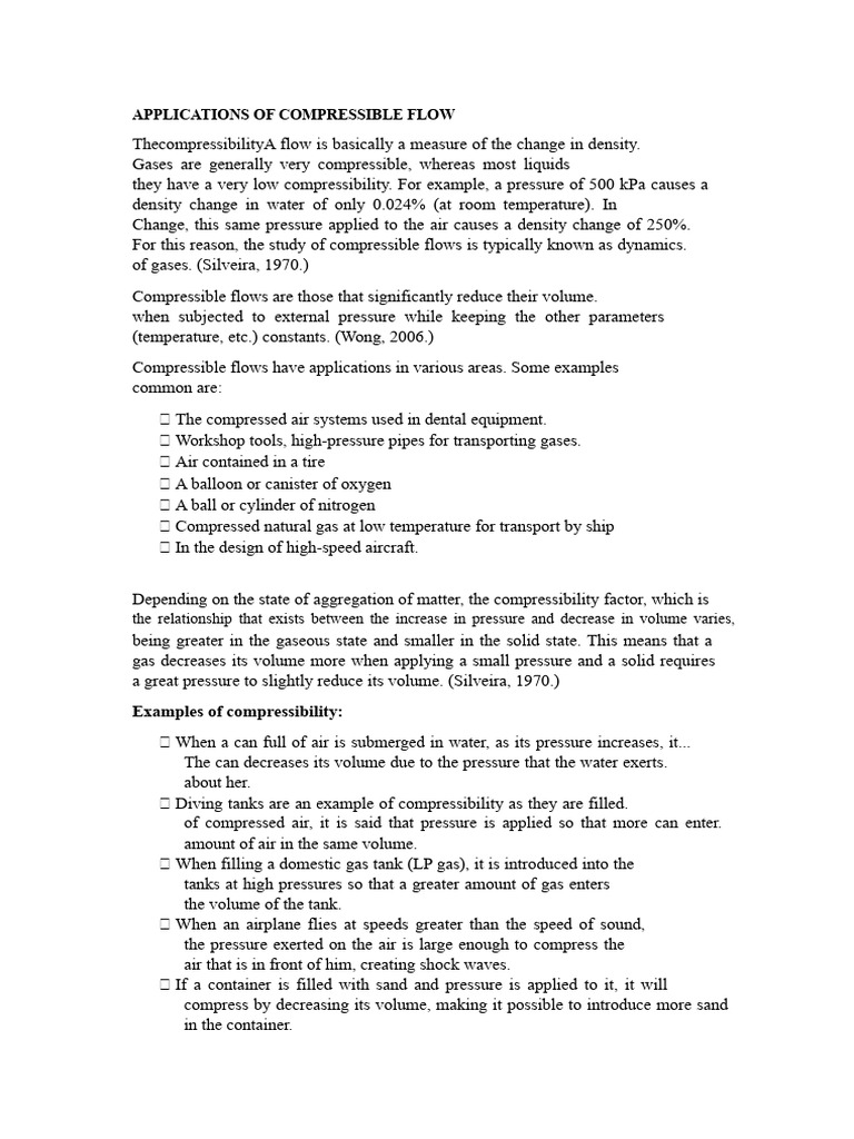 Applications of Compressible Flow | PDF | Gases | Pressure