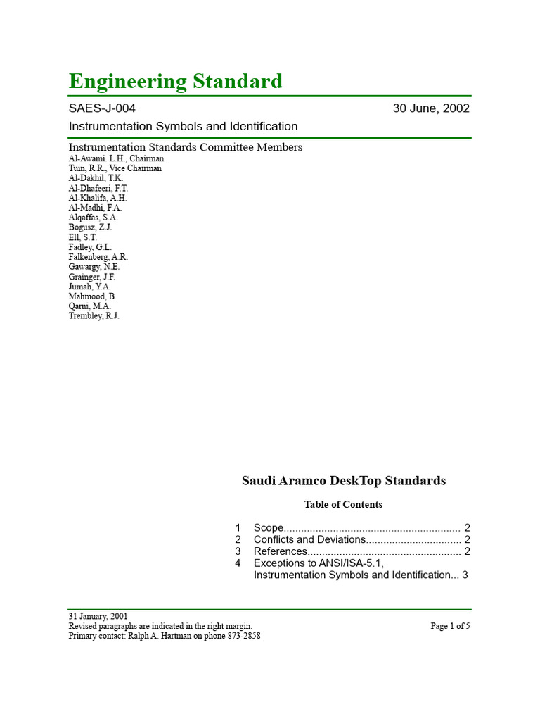 Instrumentation Symbols Standard SAES-J-004 | PDF | Instrumentation ...