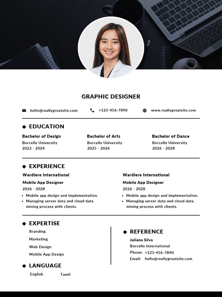 Black and White Modern Professional CV Resume - 20250724 - 193107 - 0000 | PDF