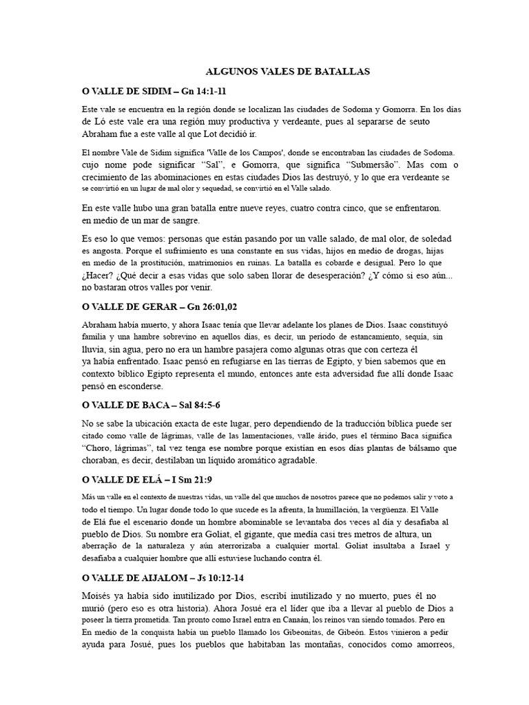Vales en La Biblia | PDF | Joshua | Sodoma y Gomorra