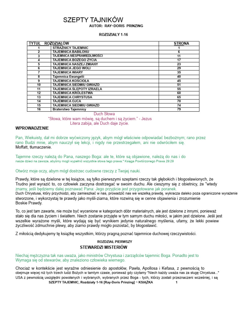 SZEPTY TAJEMNIC - Ray Prinzing | PDF