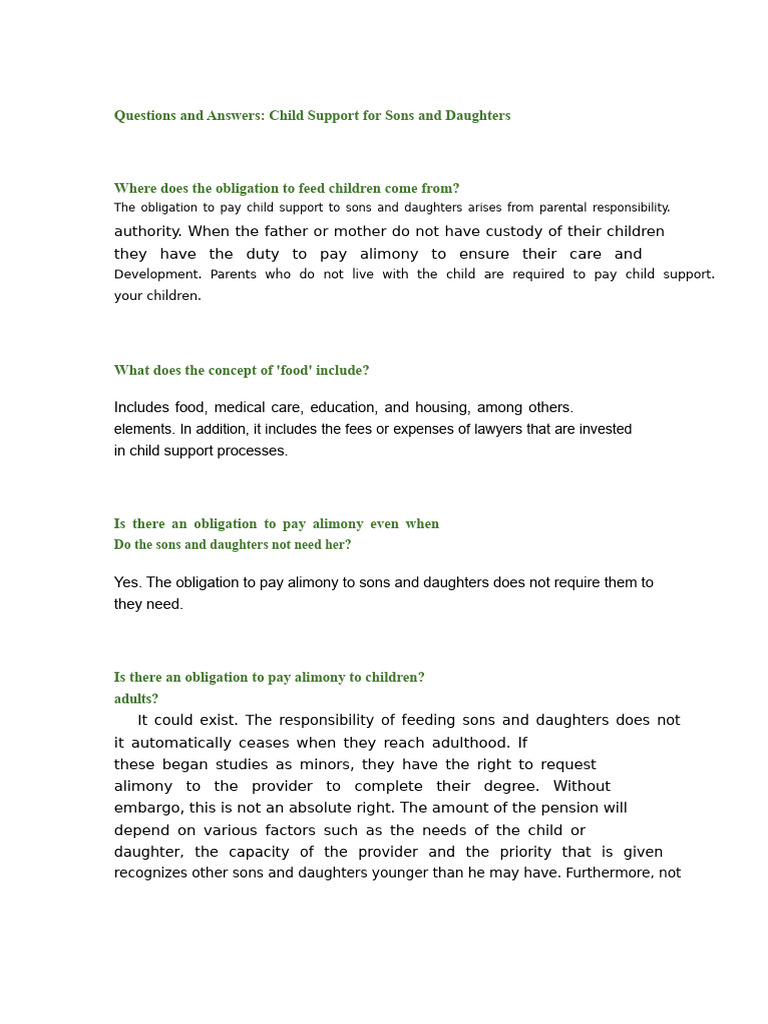 Questions and Answers About Alimony | PDF | Child Support | Alimony