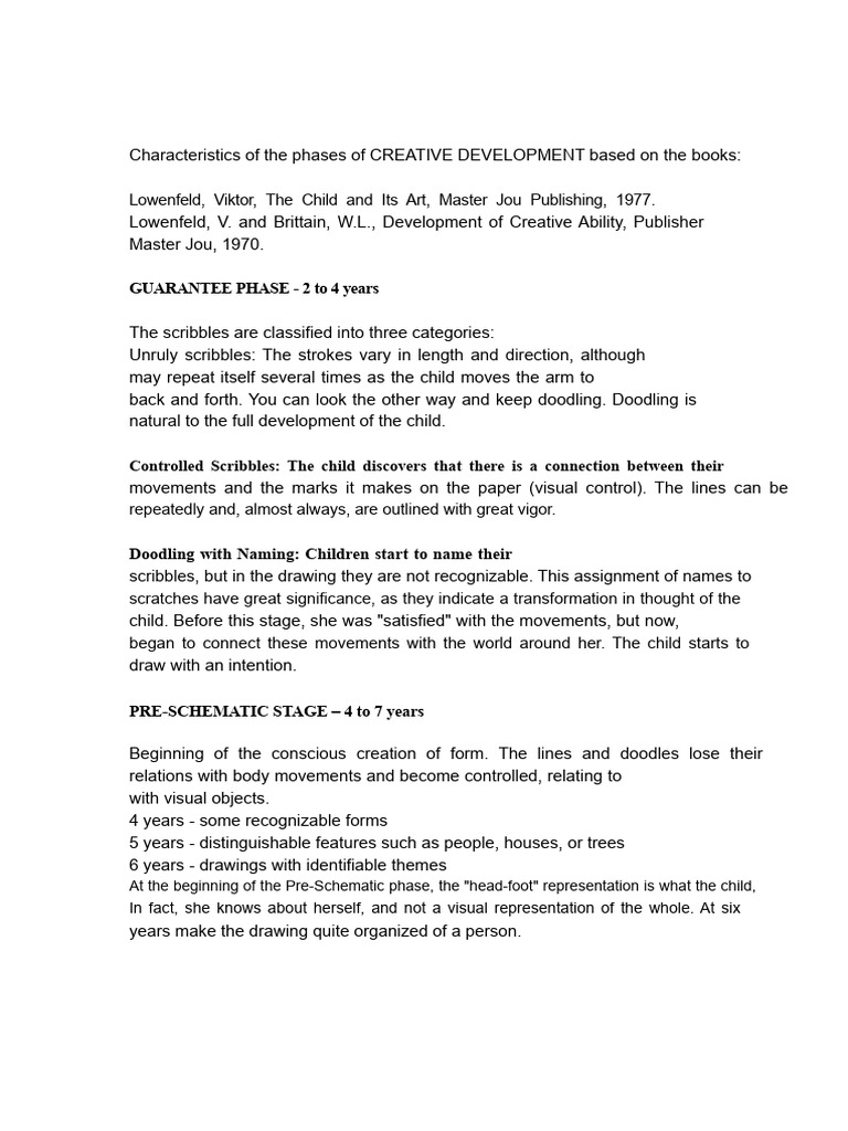 Creator Development - Scribbling and Pre-Schematic Phase | PDF ...