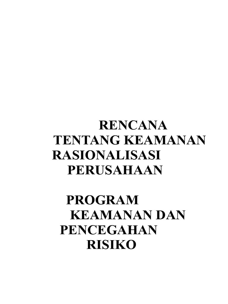 Raciemsa Plan Keamanan | PDF