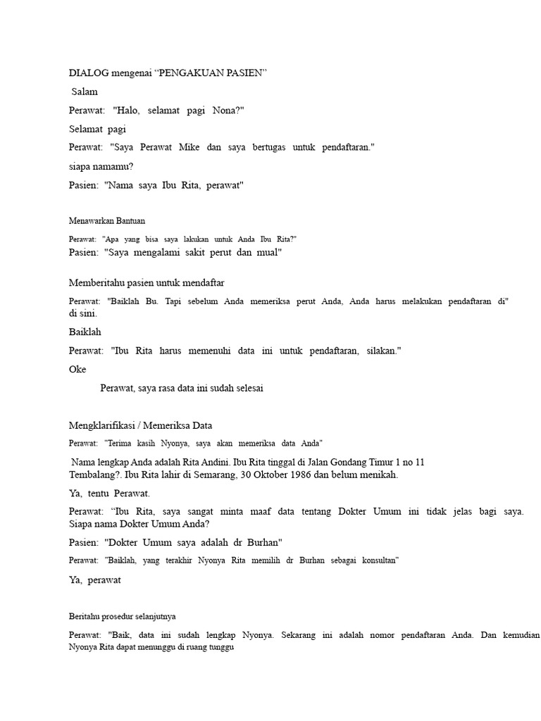 Dialog Penerimaan Pasien | PDF