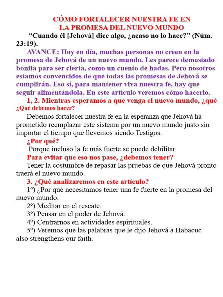 Fortalece tu fe en el nuevo mundo | PDF | Abrahán | Fe