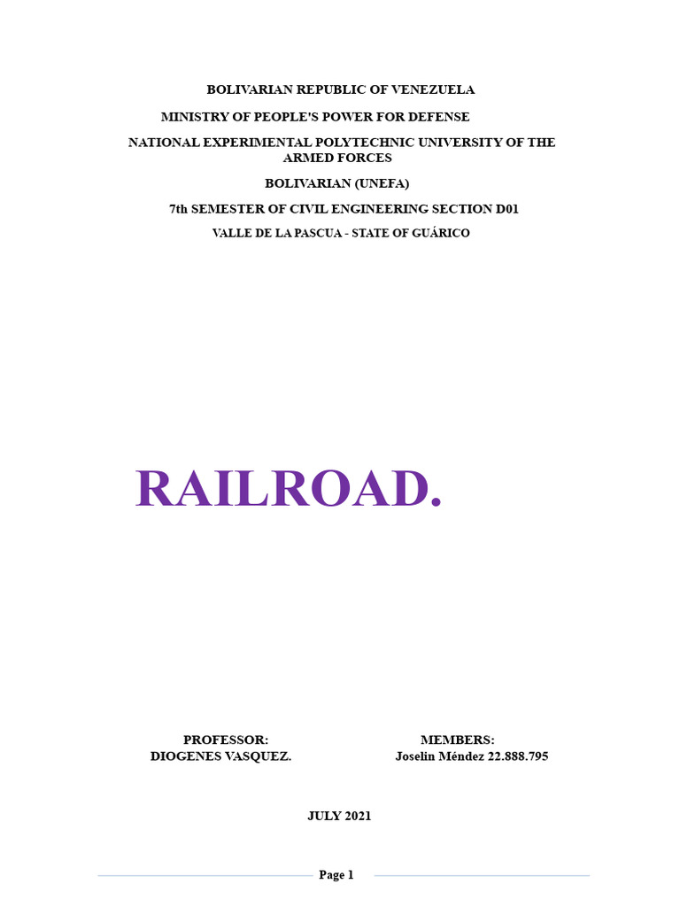 Location of The Railroad in The Transport Field | PDF | Rail Transport ...