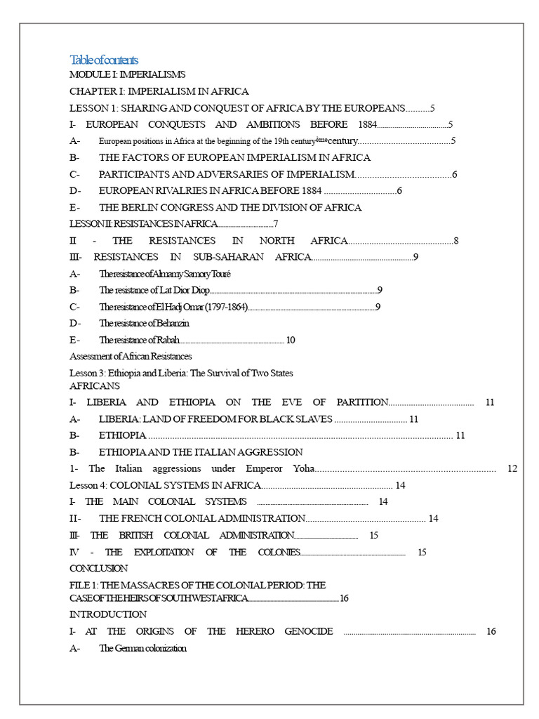 History Course 1st Year - Cameroon | PDF | French Colonial Empire | Liberia