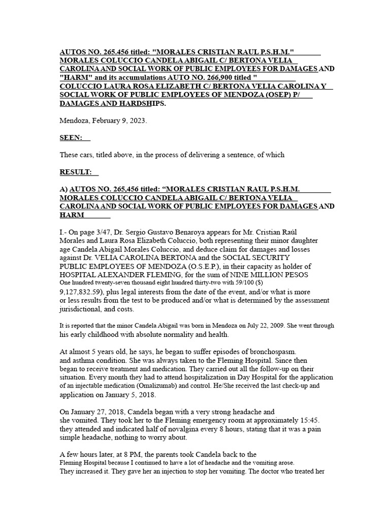 Civil Sentence | PDF | Emergency Department | Lawsuit
