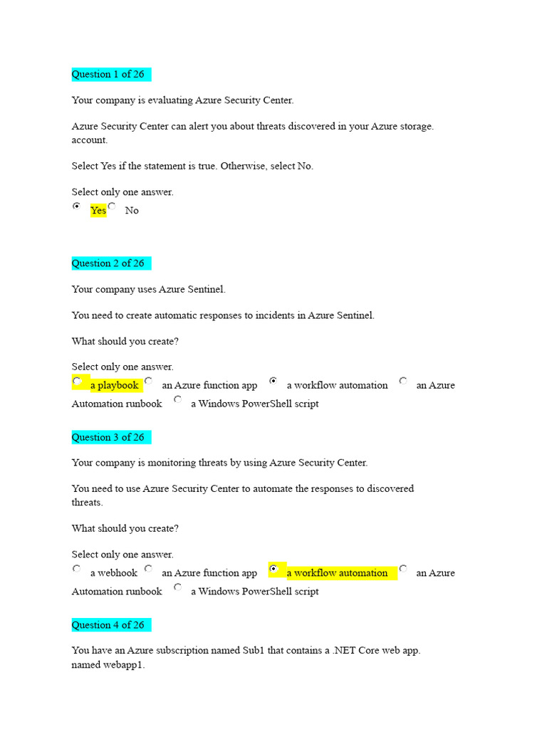Renewal Assessment For Microsoft Certified Azure Solutions Architect | PDF | Microsoft Azure ...
