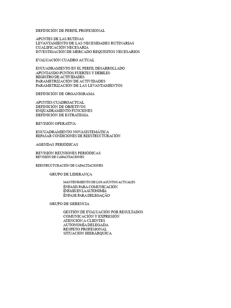 Definición de Perfil Profesional | PDF