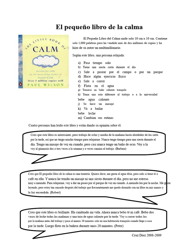 El pequeño libro de la calma | PDF