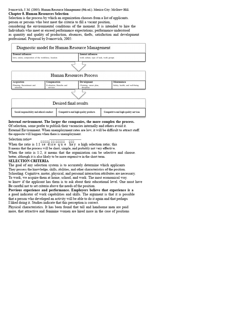 Human Resources Selection Process Explained | PDF | Human Resources ...