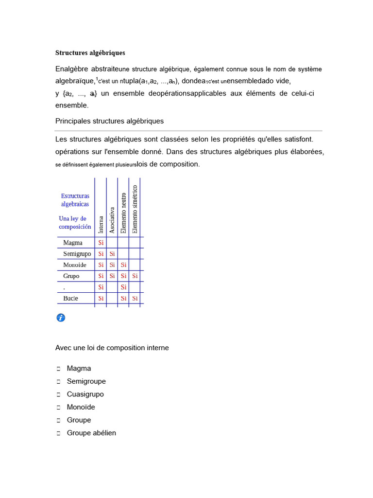 Structures Algébriques... | PDF | Base (algèbre linéaire) | Espace ...