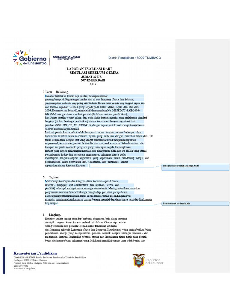 Model Laporan Simulasi | PDF