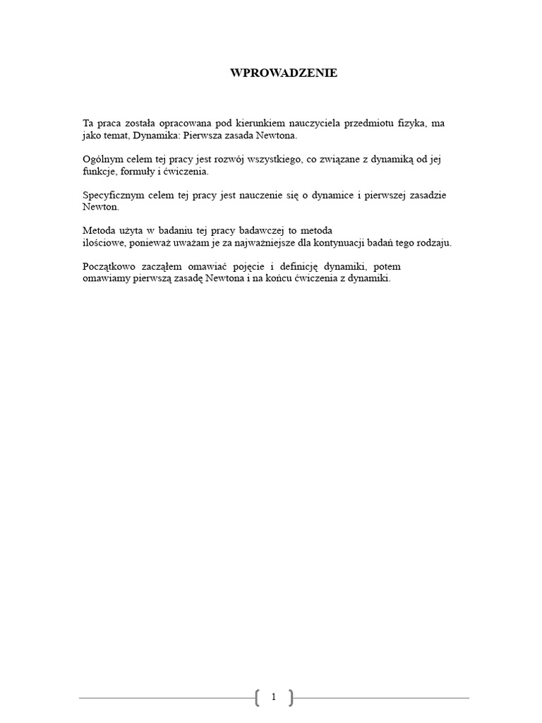 Fizyka - Dynamika | PDF