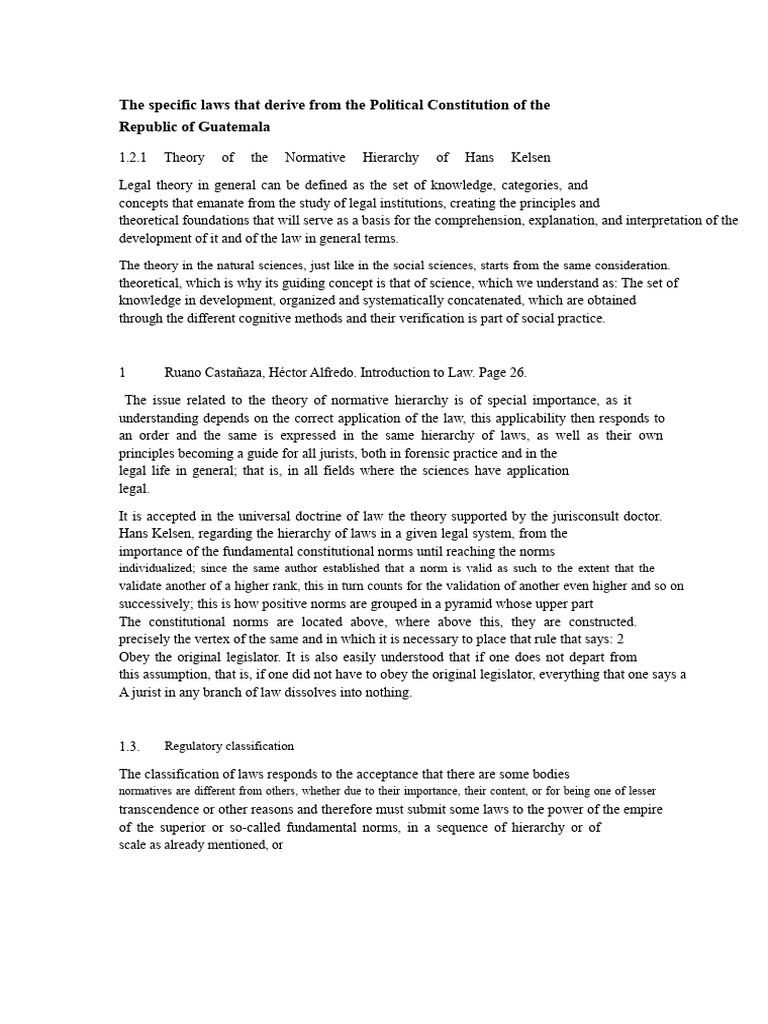 The Particular Laws That Derive From The Political Constitution of The ...