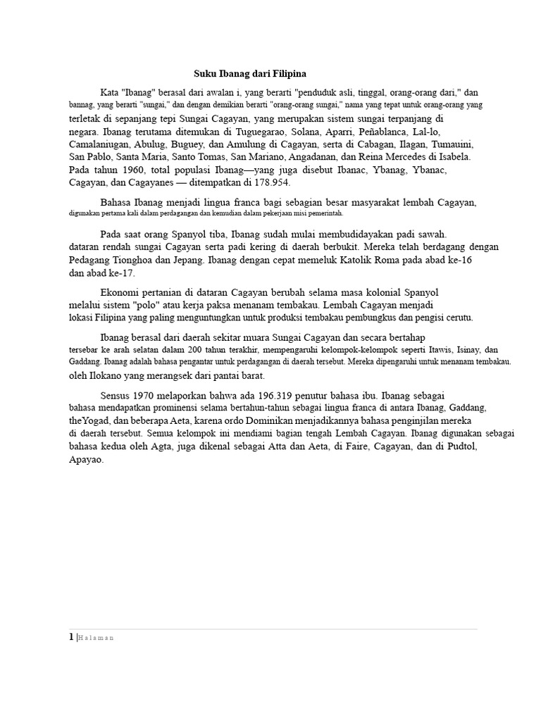 Suku Ibanag Di Filipina | PDF