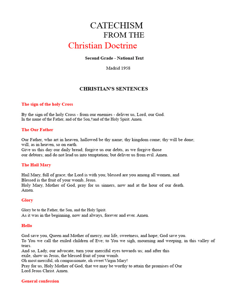 Catholic Catechism For 2nd Grade | PDF | Catholic Church | God The Father