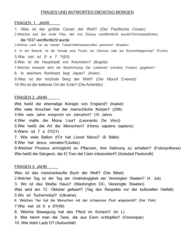 Geile Fragen Und Antworten 1