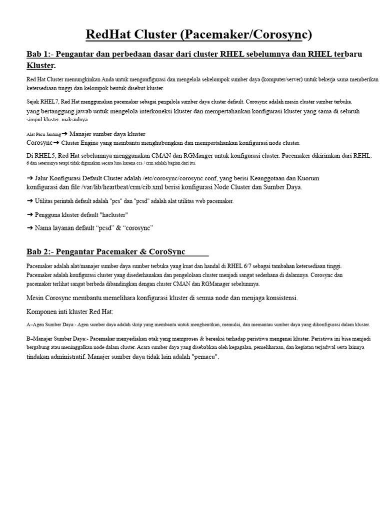 RHEL Cluster Pacemaker Corosync | PDF