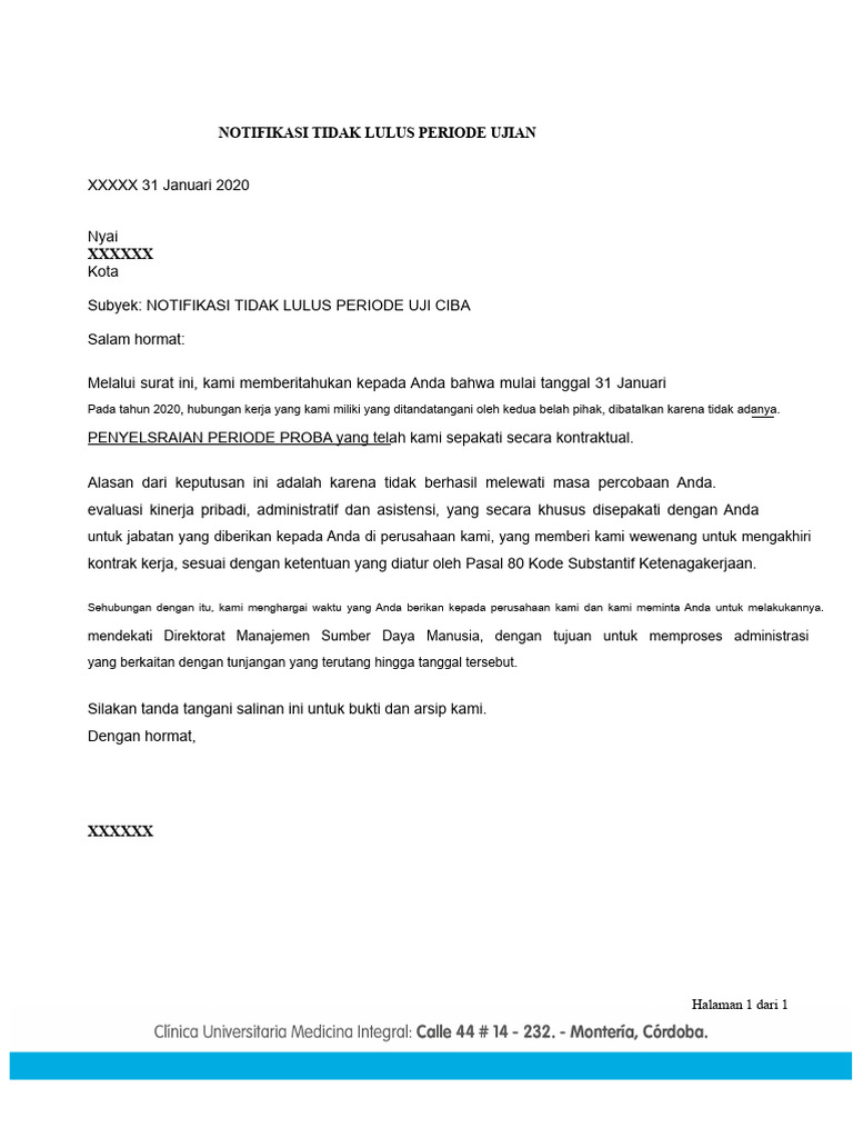 SURAT MASA UJI Coba | PDF