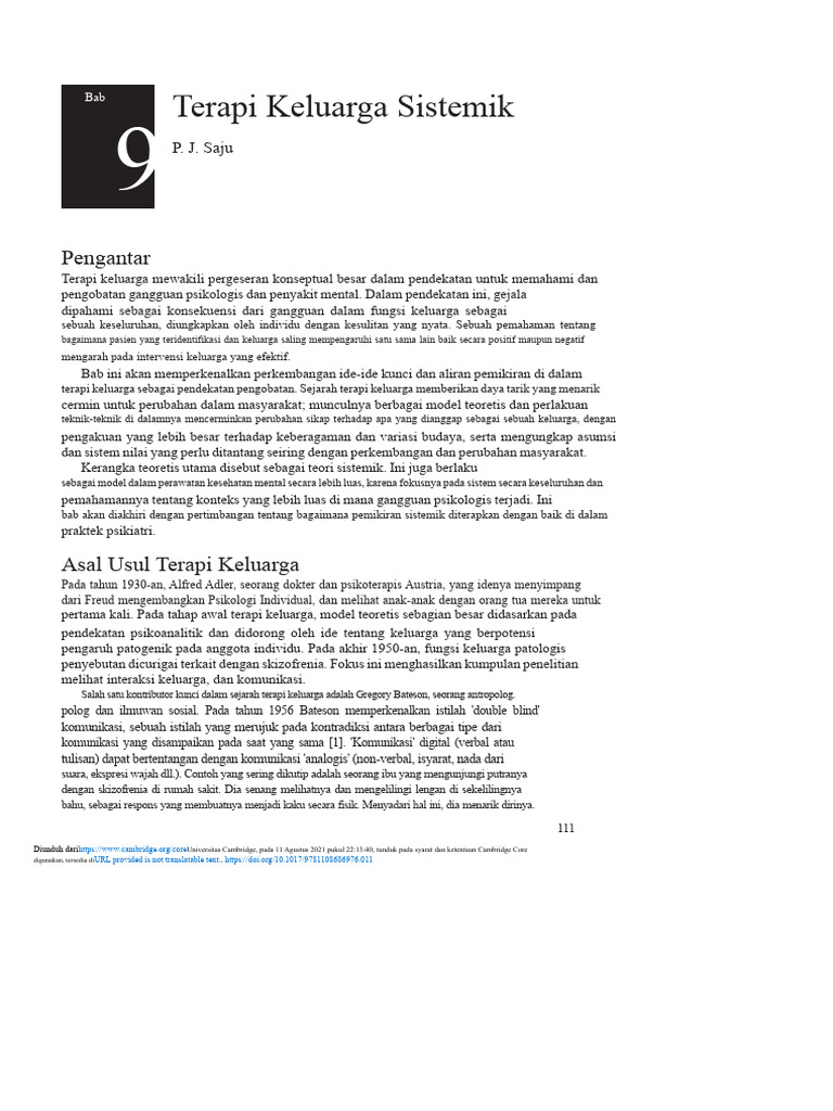 Terapi Keluarga Sistemik | PDF