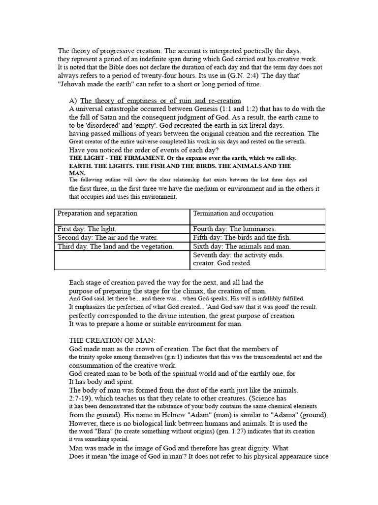 The Theory of Progressive Creation | PDF | Genesis Creation Narrative ...
