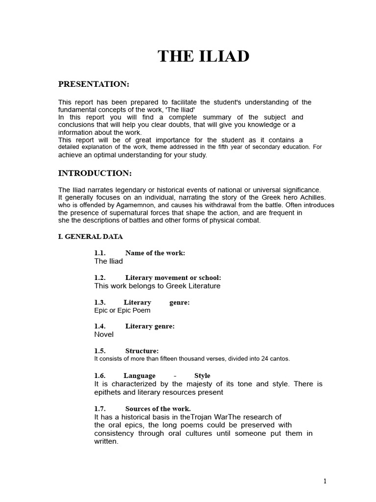 Literary Analysis of The Iliad | PDF | Hector | Paris (Mythology)