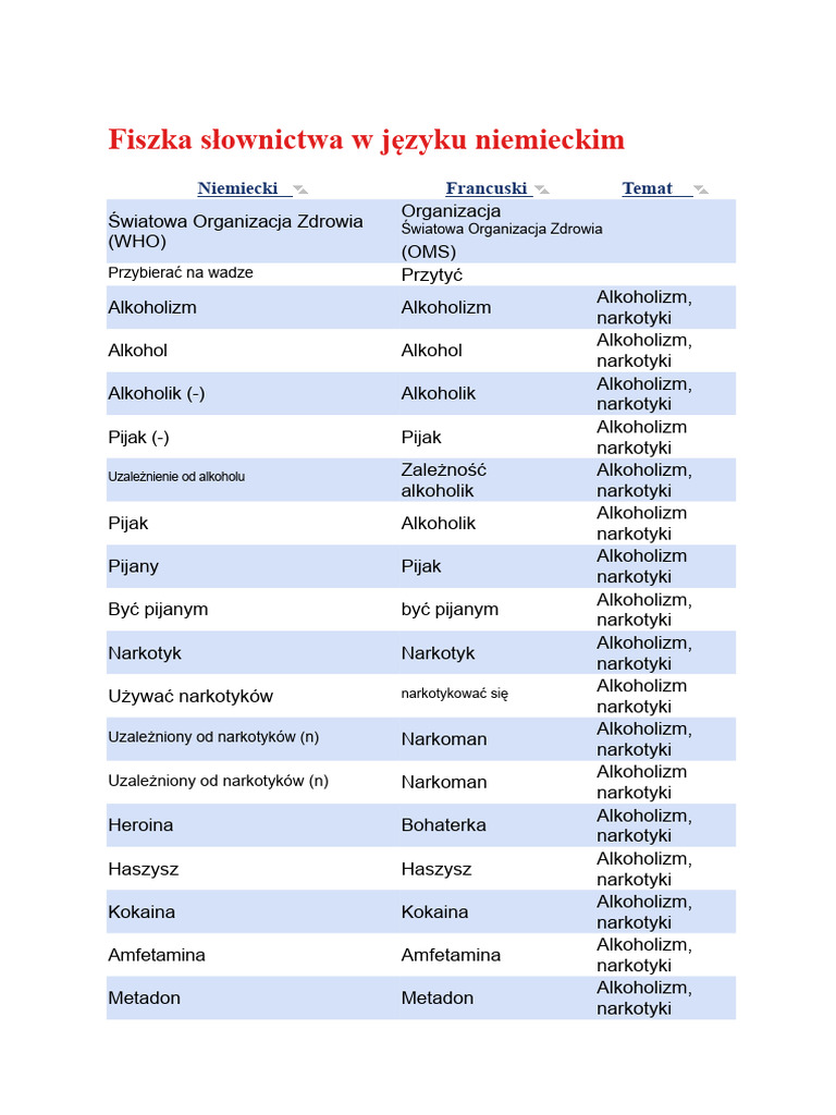 Słownik W Języku Niemieckim | PDF