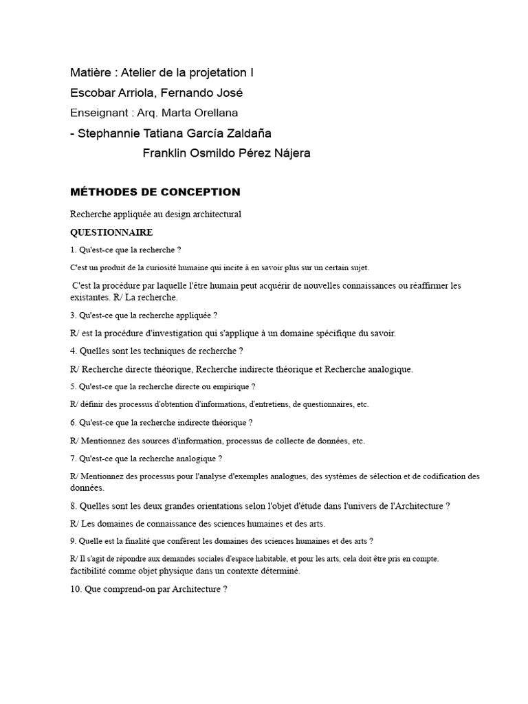 Méthodes de recherche en design architectural | PDF | Conception | Science