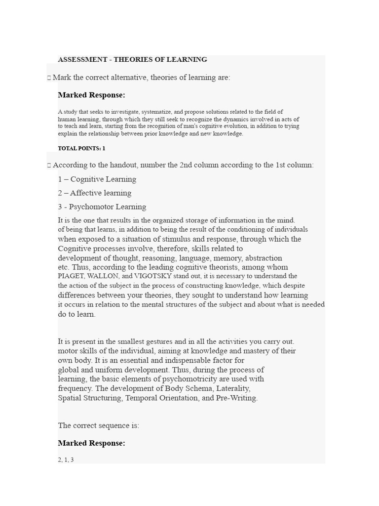 2 - Evaluation of Learning Theories | PDF | Learning | Cognition
