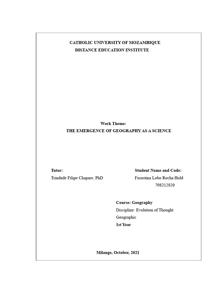 Emergence of Geography as Science | PDF | Geography | Science