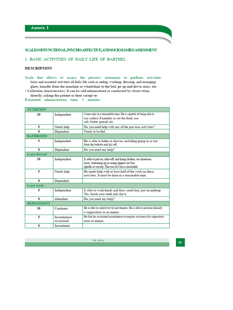 Functional Assessment Scales Overview | PDF | Dementia | Medical ...
