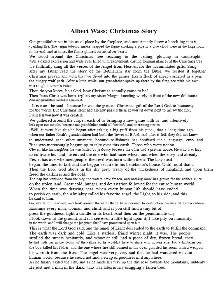 Wass Albert Christmas Tale | PDF | Christmas