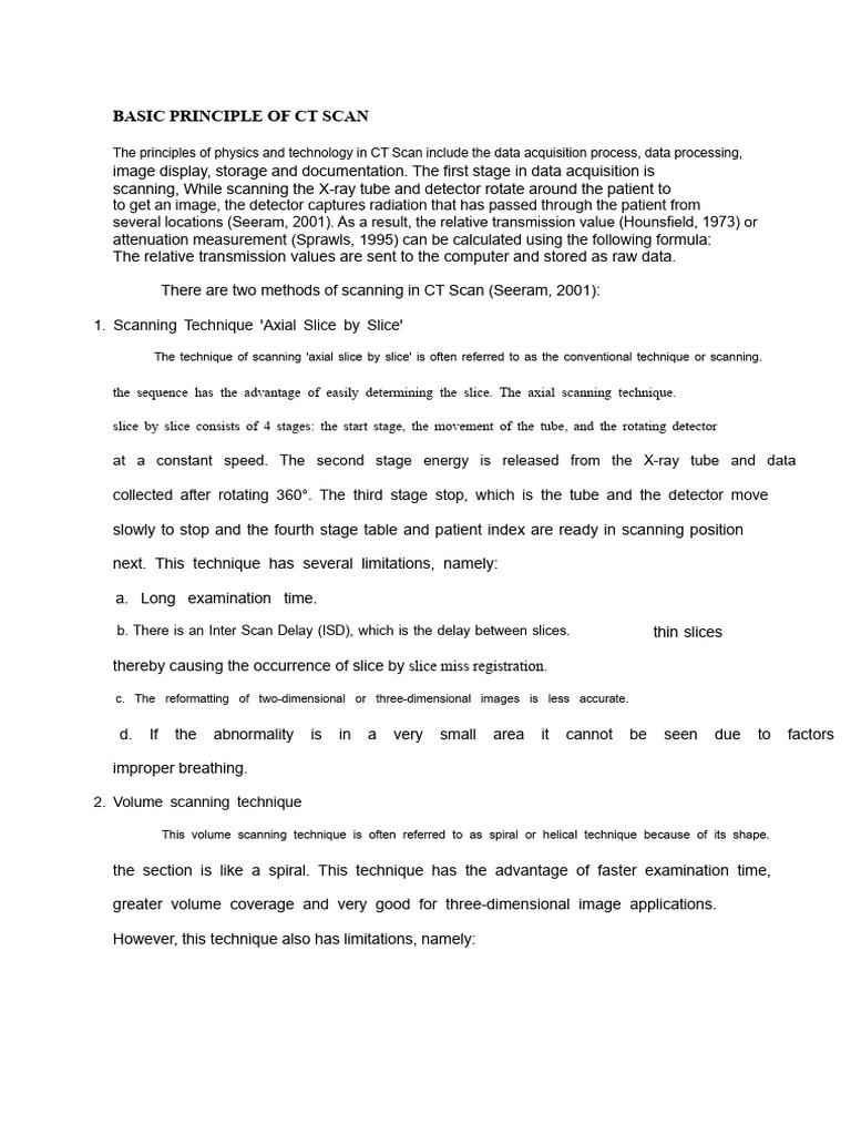 Basic Principles of CT Scan | PDF | Ct Scan | Attenuation