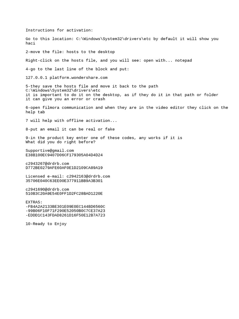Activation of Filmora | PDF