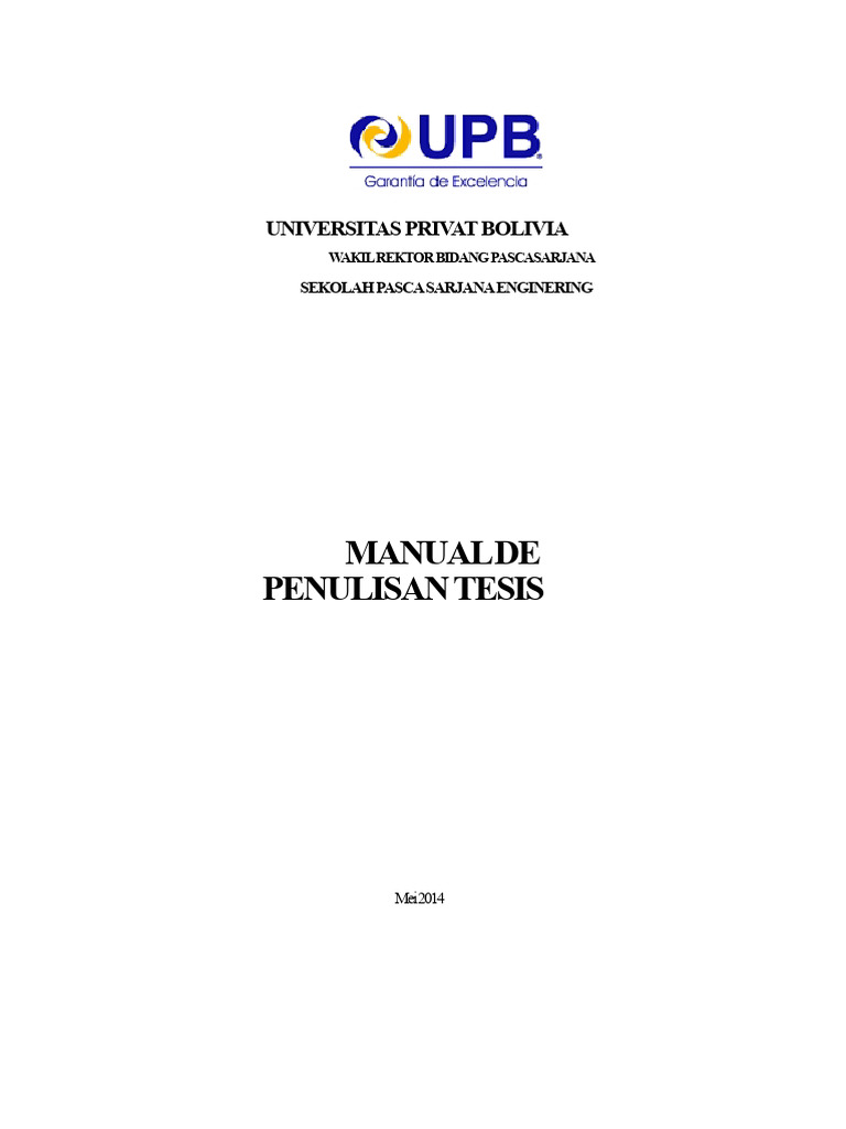 Format Manual Tesis UPB | PDF